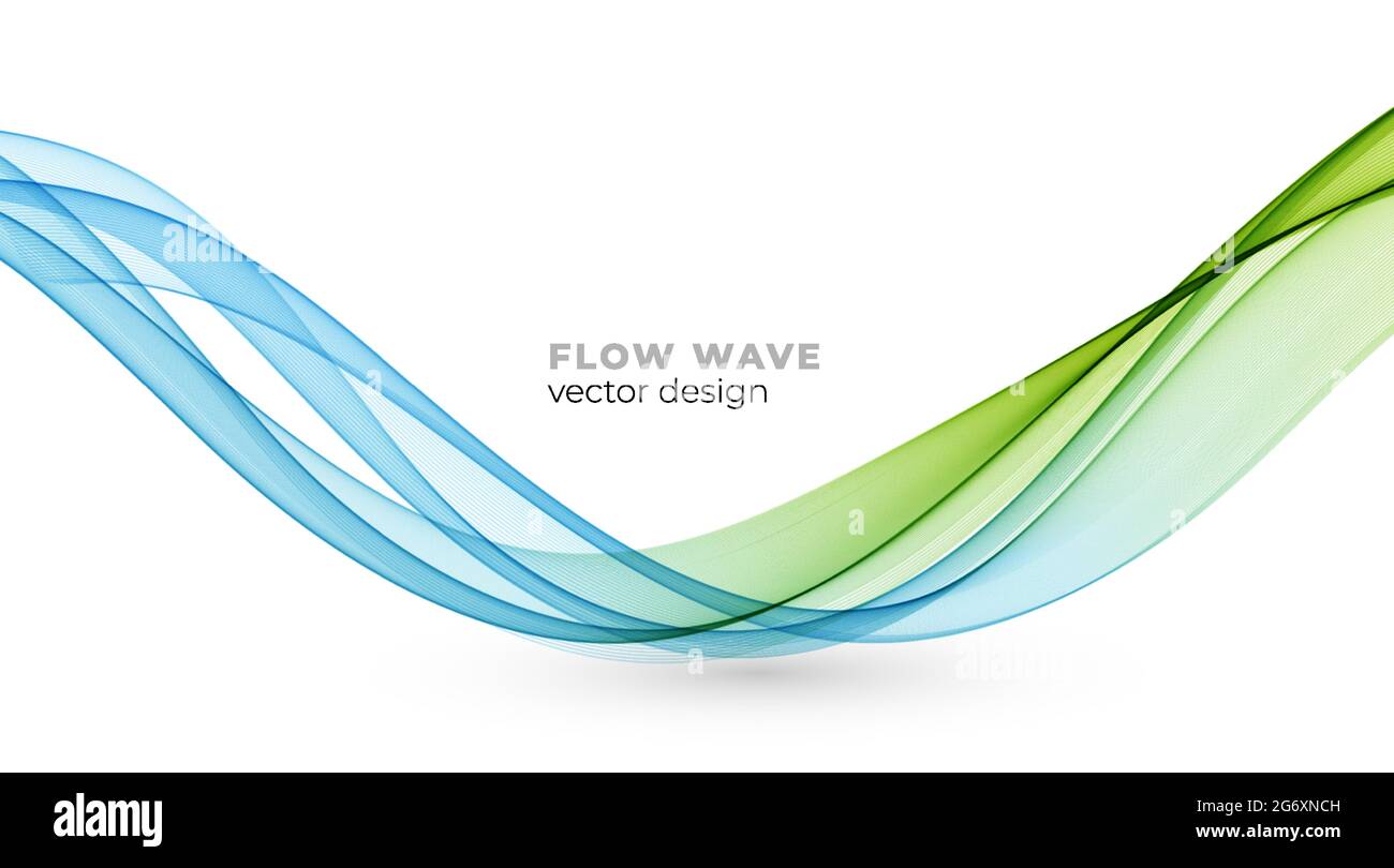 Vector abstract colorful flowing wave lines isolated on white ...