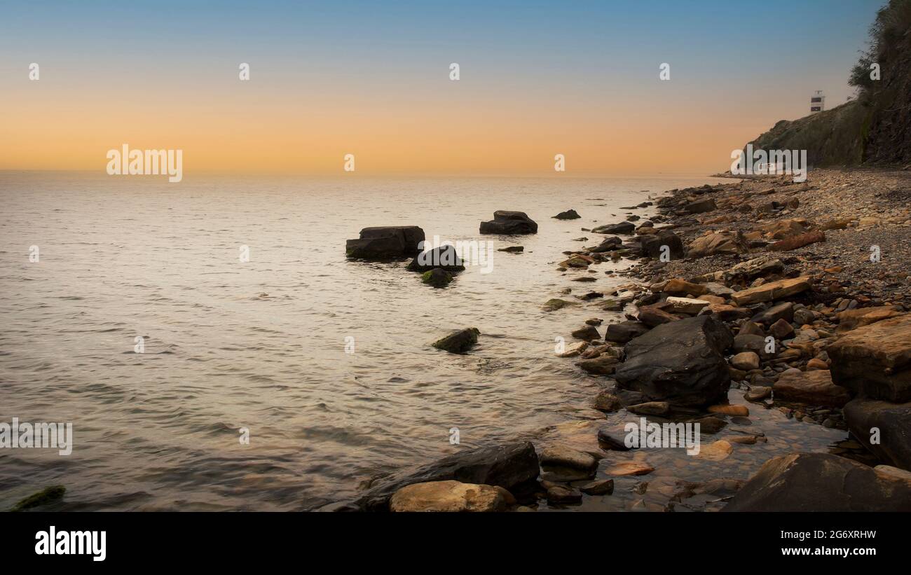Beautiful sea evening landscape for wallpaper design. Nature landscape ...