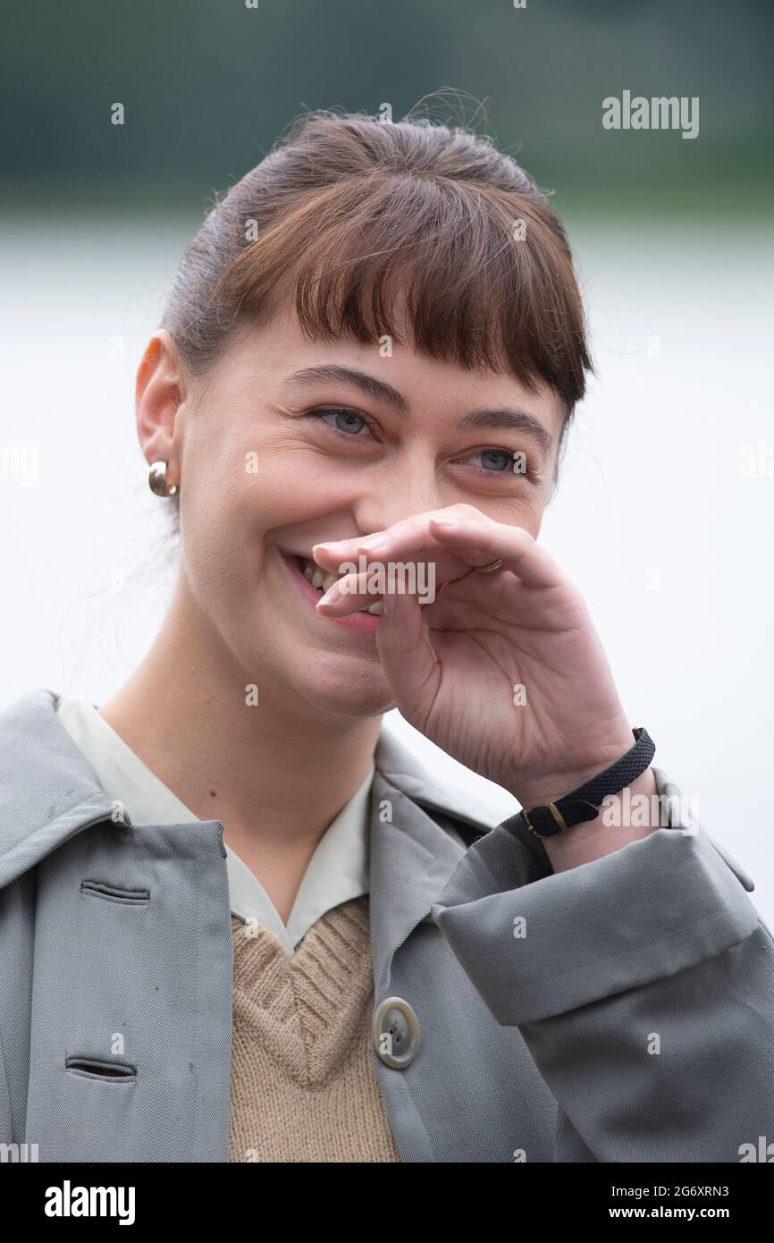 Actress Mercedes MUELLER, Muller, plays the role of Toni, portrait ...