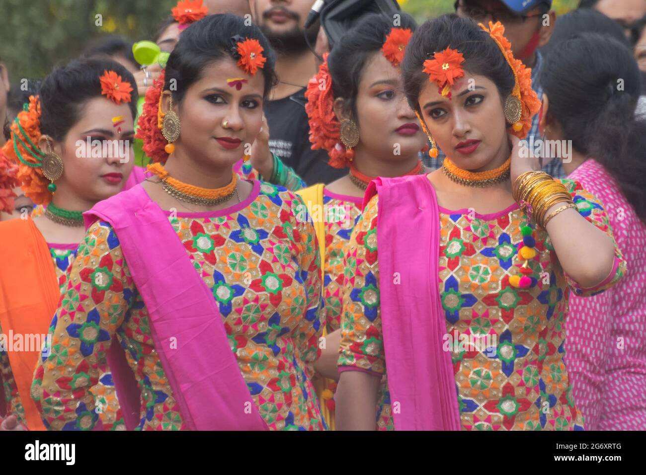 KOLKATA , INDIA - MARCH 12, 2017: Expressions of young girl dancers ...