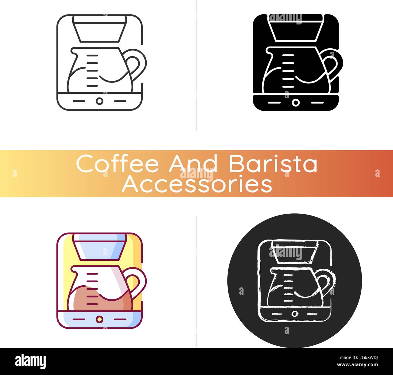 Red black coffee machine Stock Vector Images - Alamy