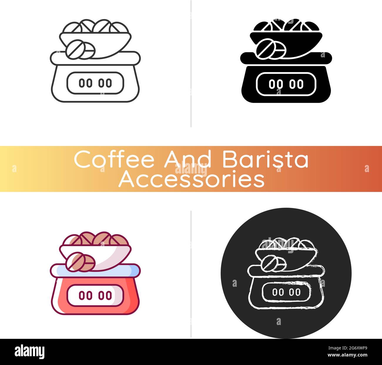 Coffee scale icon Stock Vector Image & Art - Alamy