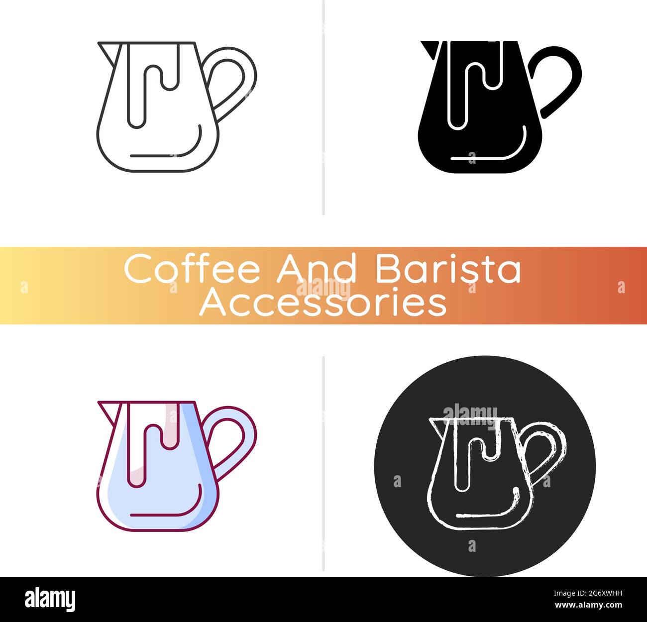Milk frothing Stock Vector Images - Alamy