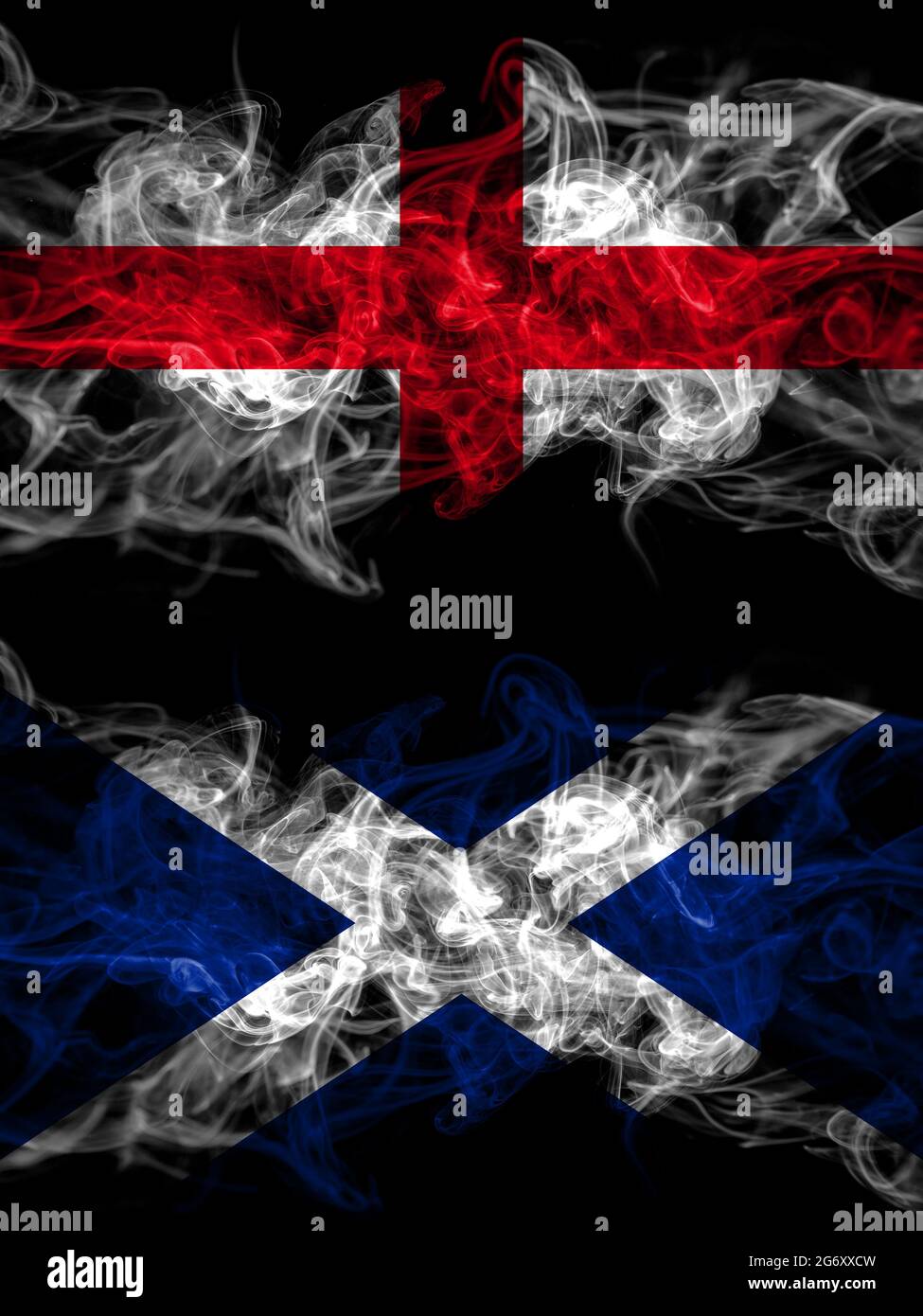 Flag of England, English and Scotland, Scottish, Scots countries with ...