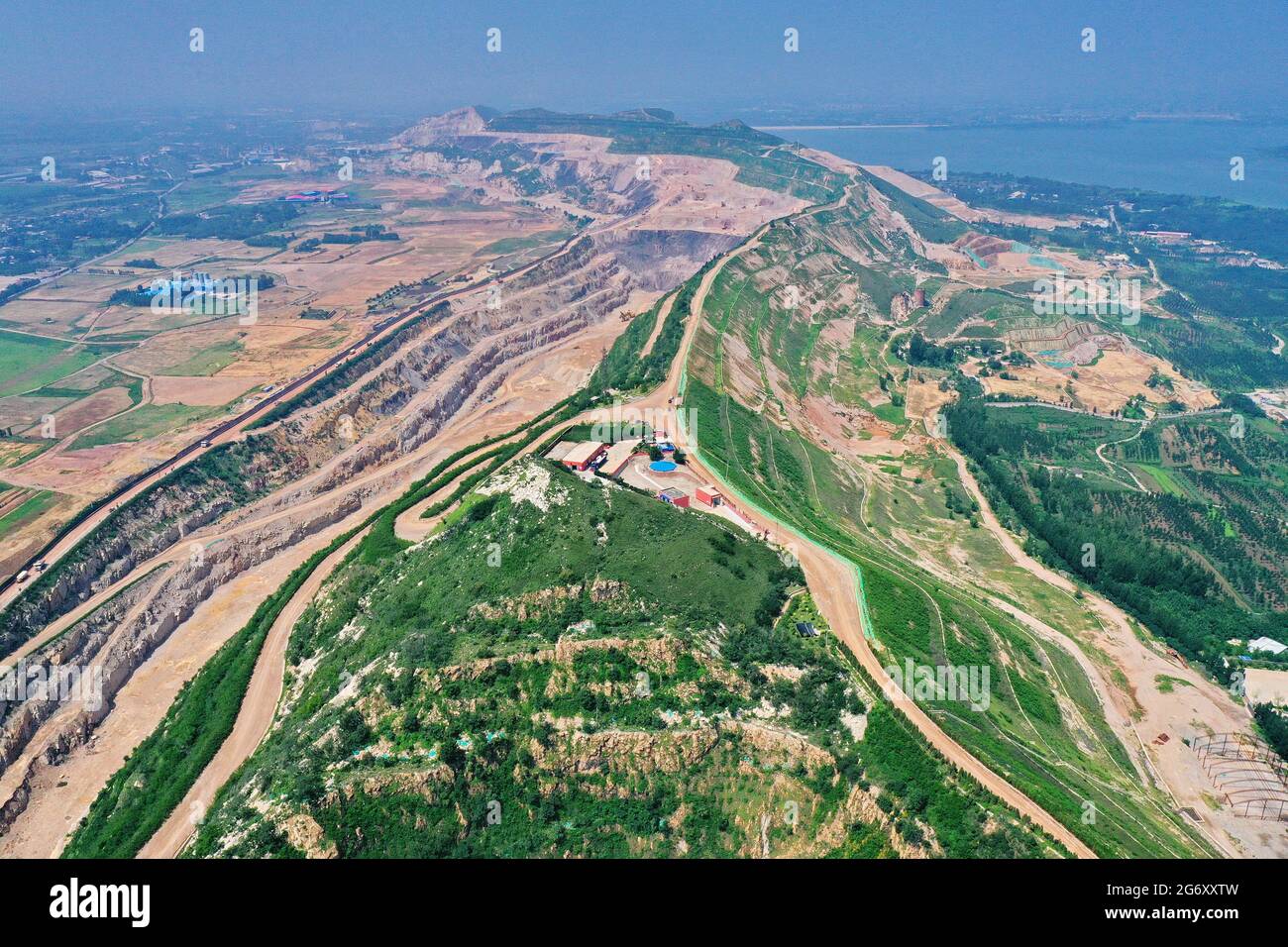 Tangshan. 9th July, 2021. Aerial photo taken on July 9, 2021 shows a ...