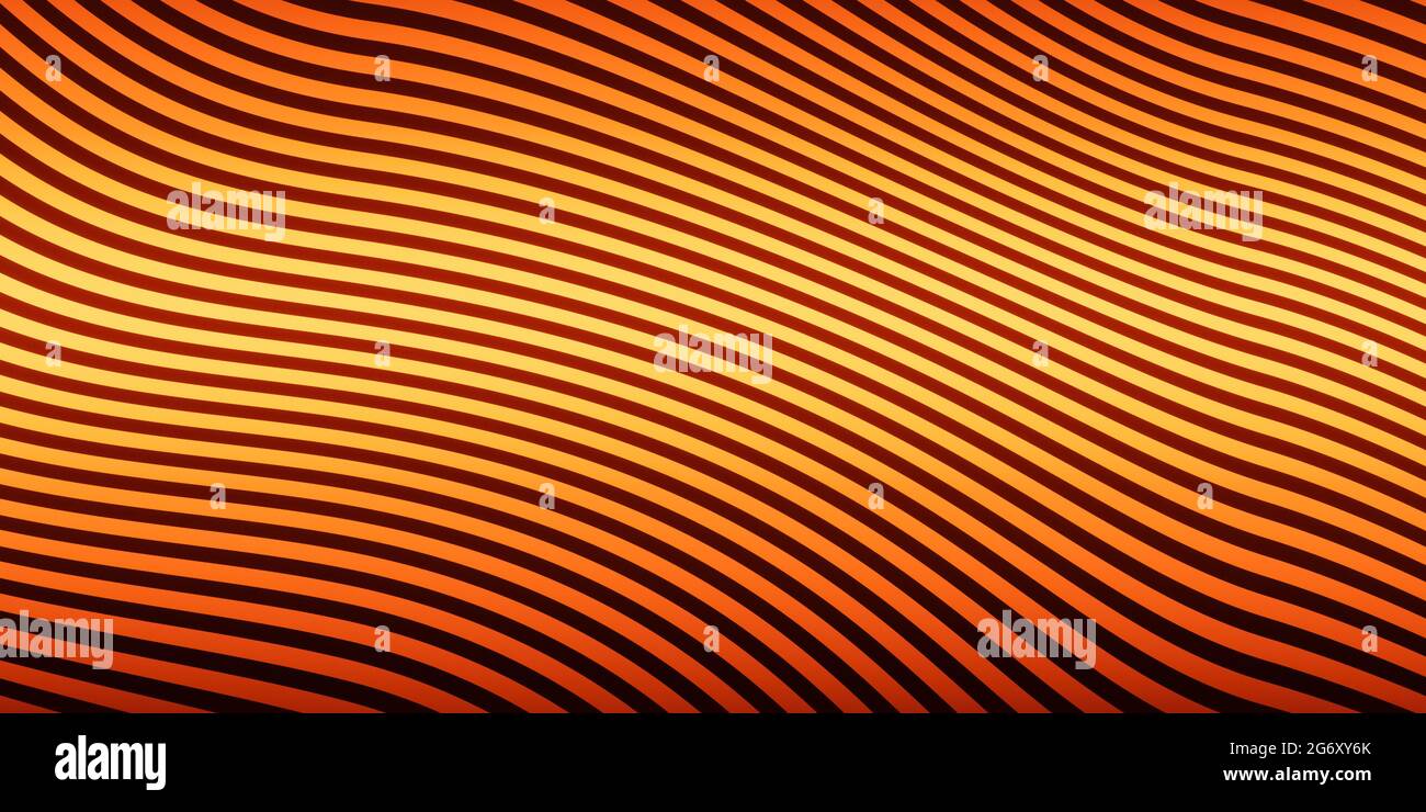 Orange wavy flowing lines, waves or curves, abstract virtual background ...