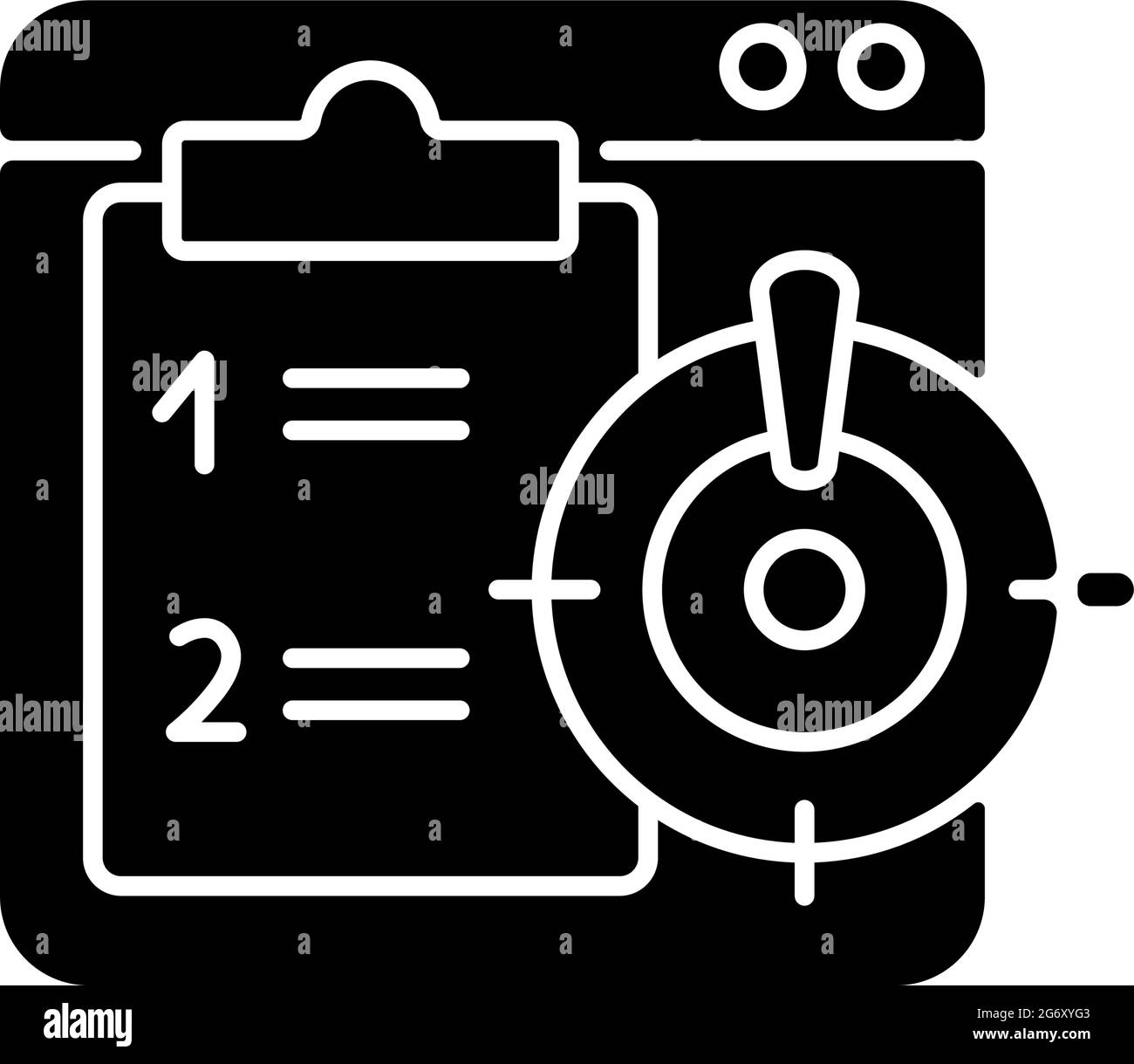 Priority task black glyph icon Stock Vector Image & Art - Alamy