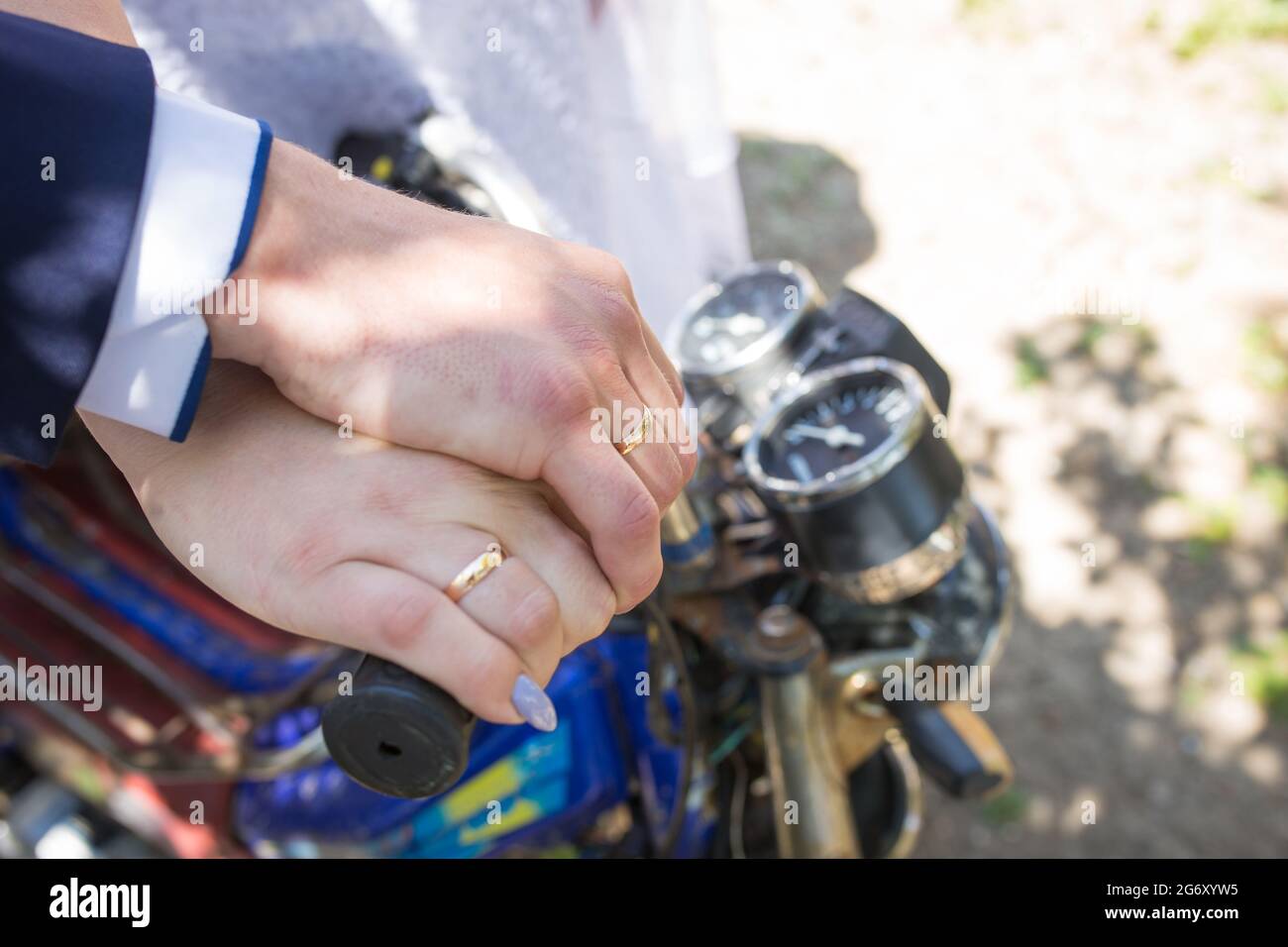 Husband wife riding motorcycle hi-res stock photography and images - Alamy