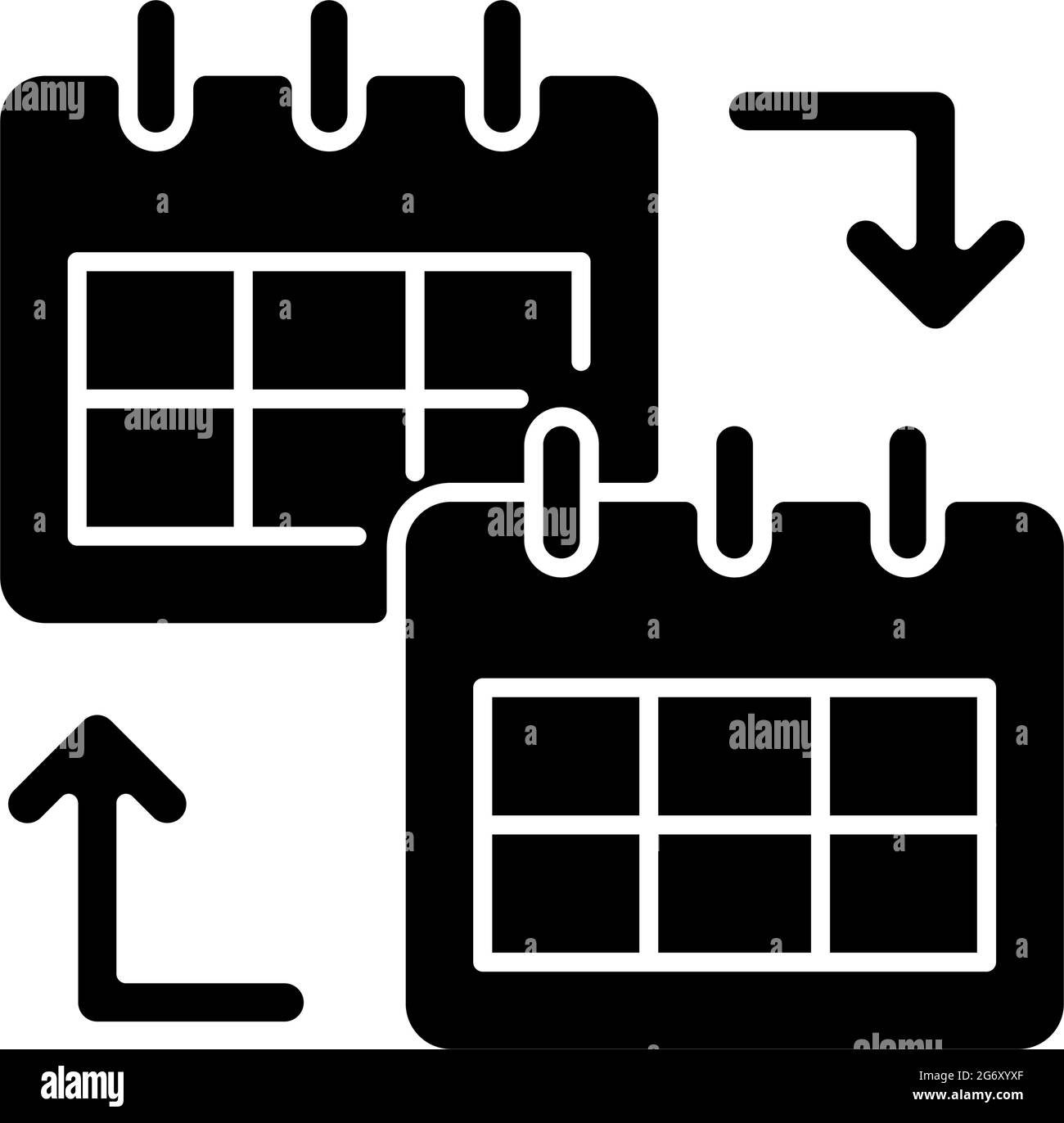 Calendar sharing black glyph icon Stock Vector Image & Art - Alamy