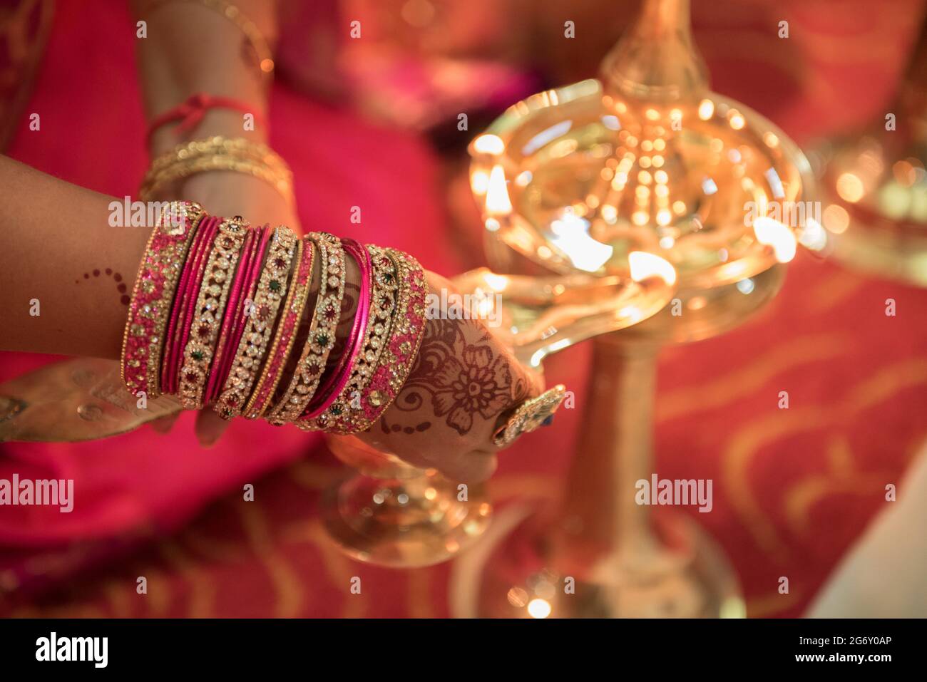Hand during Indian wedding Stock Photo - Alamy