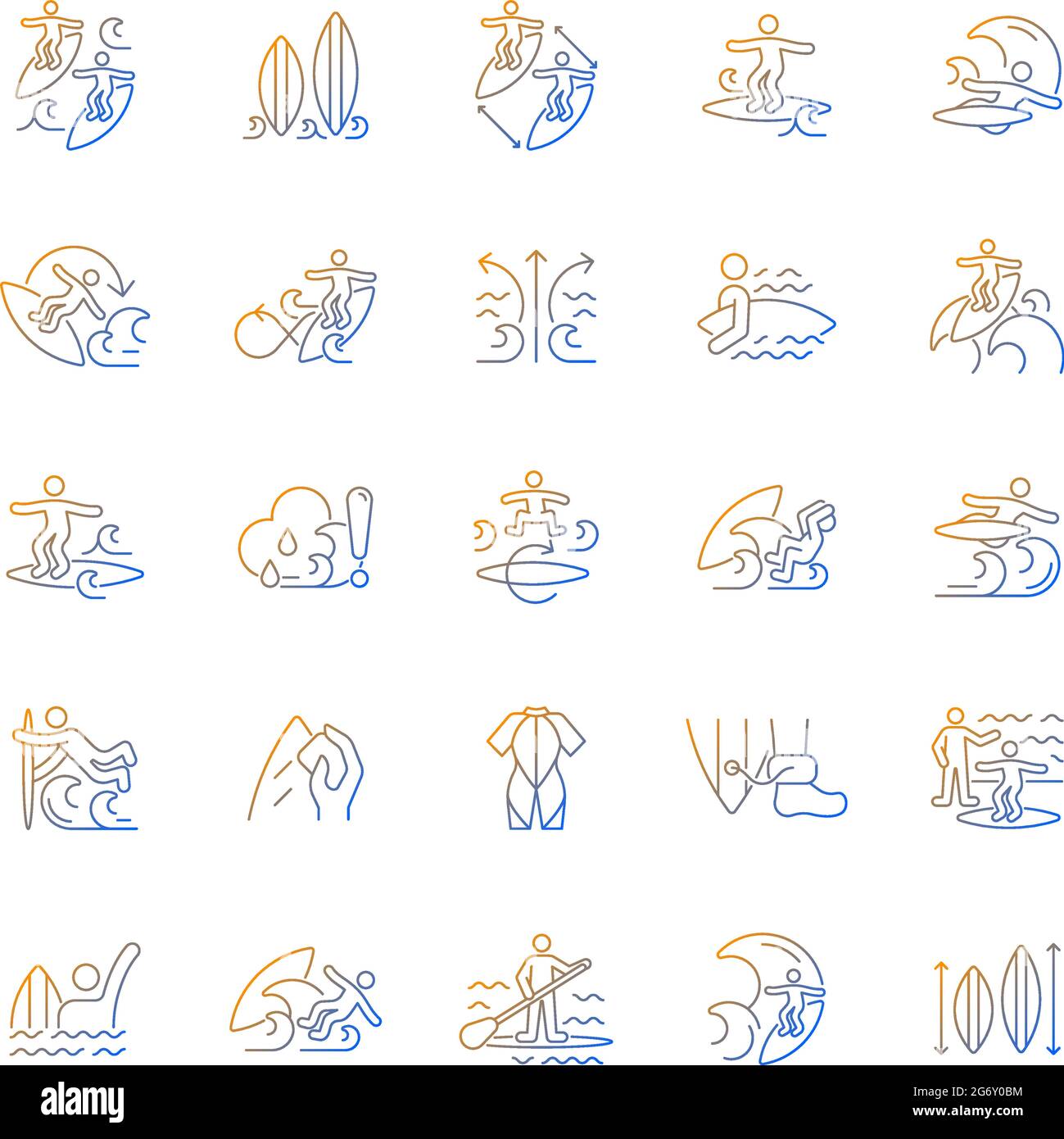 Surfing gradient linear vector icons set Stock Vector Image & Art - Alamy Surfing gradient linear vector icons set Stock Vector Image & Art - Alamy