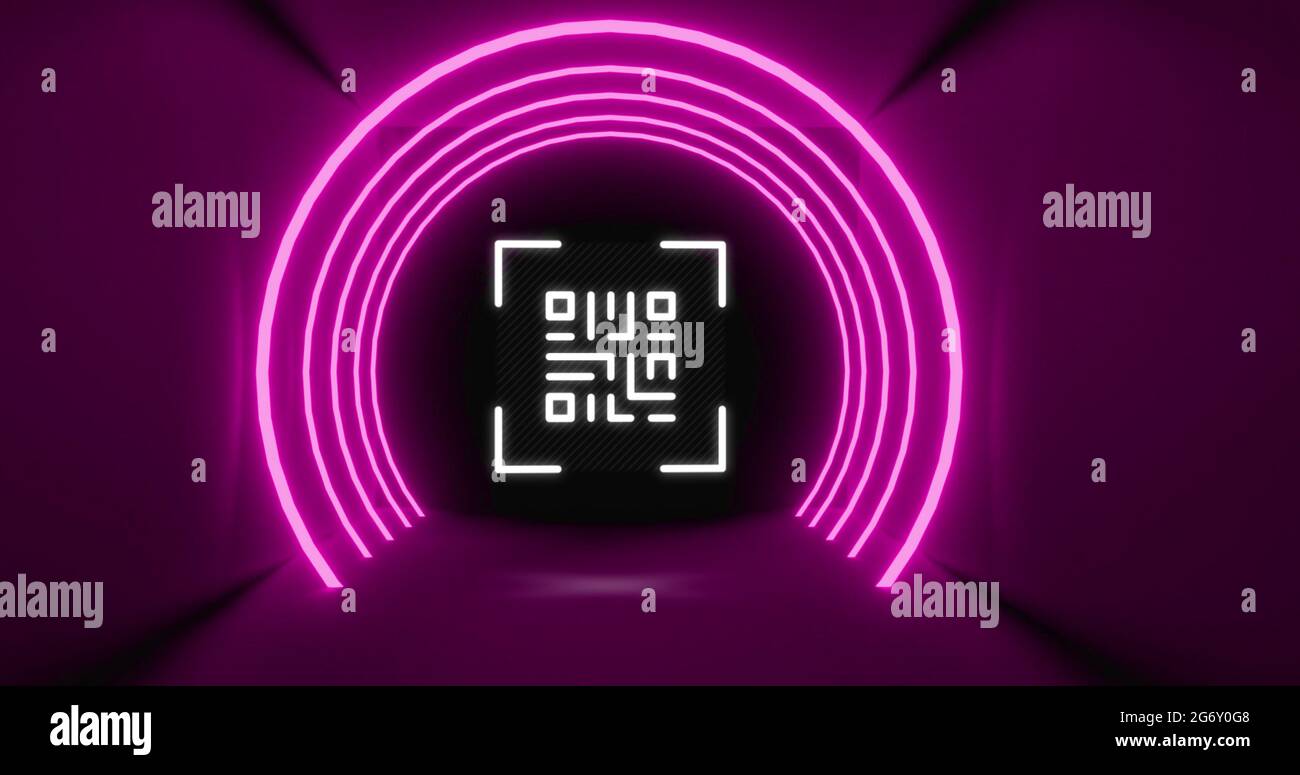 Image of flickering white QR code Stock Photo - Alamy