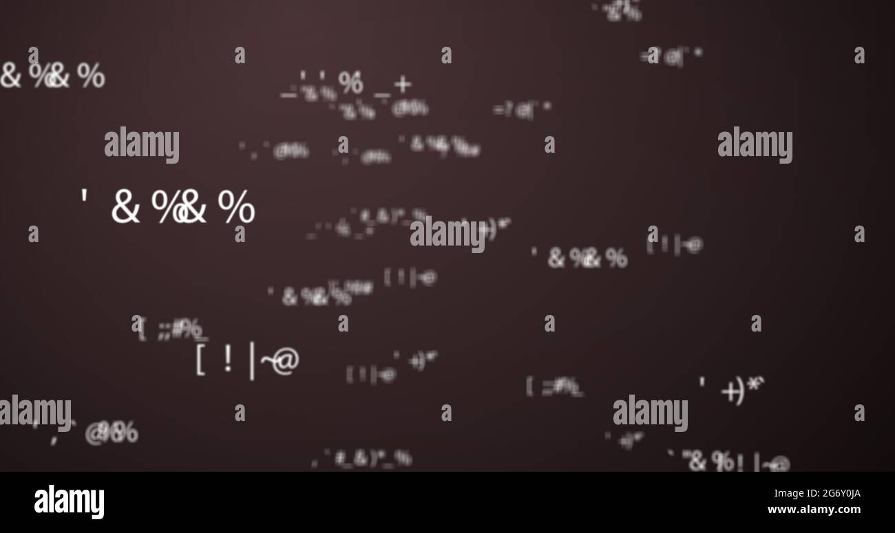 Multiple white symbols changing image Stock Photo - Alamy