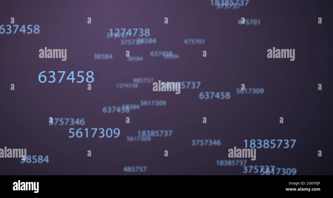 Multiple outlined numbers rising growing changing image Stock Photo - Alamy