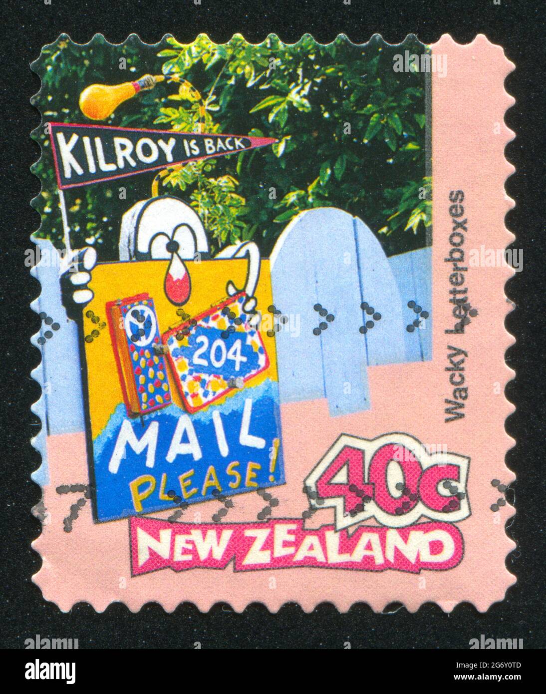 NEW ZEALAND - CIRCA 1997: stamp printed by New Zealand, shows Letterbox ...