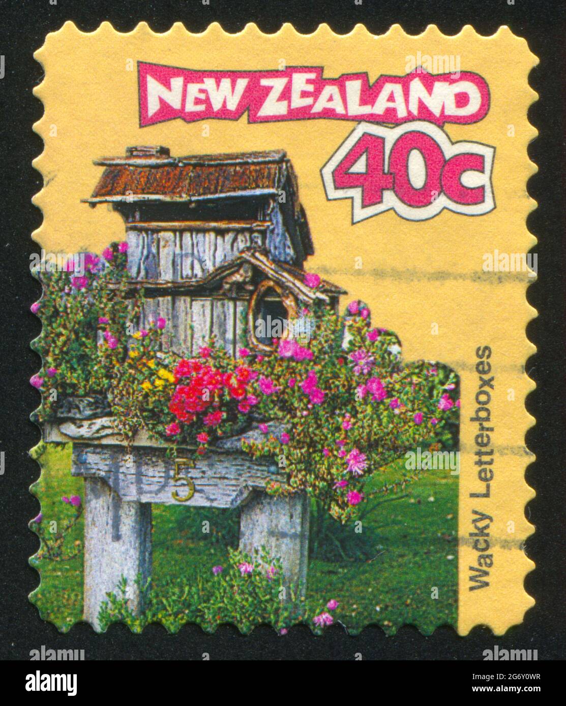 NEW ZEALAND - CIRCA 1997: stamp printed by New Zealand, shows Letterbox ...