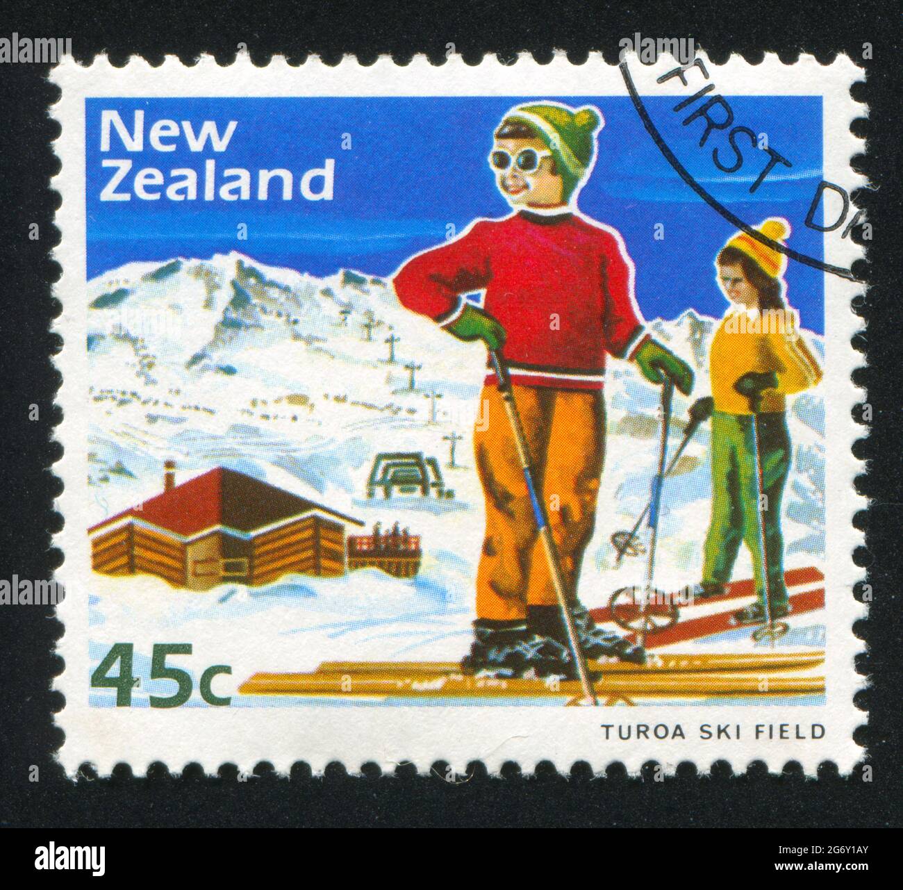 NEW ZEALAND - CIRCA 1984: stamp printed by New Zealand, shows Children ...