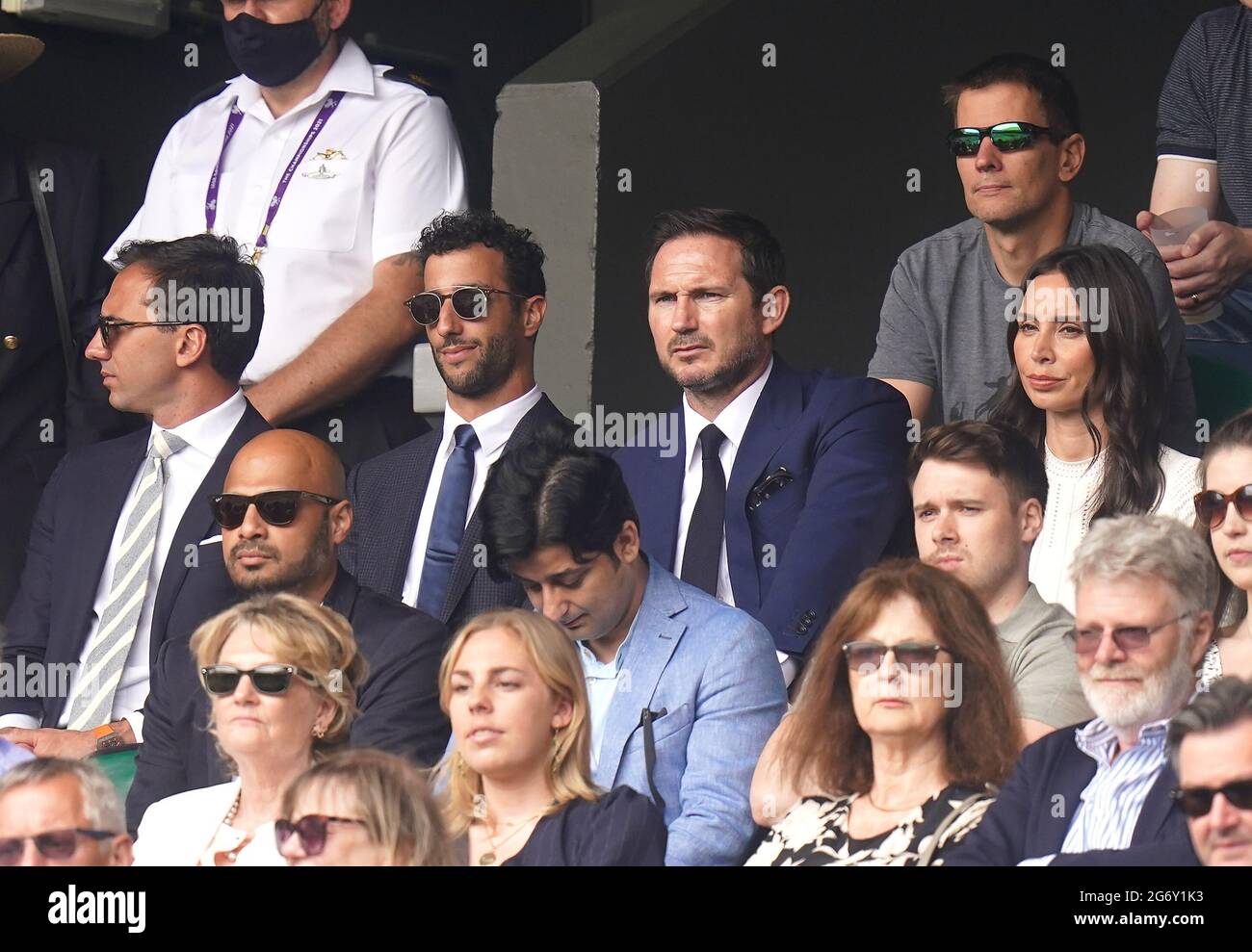 Formula One driver Daniel Ricciardo, former Chelsea player Frank ...