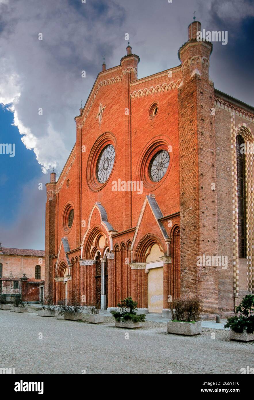 Italy Piedmont Asti Cathedral facade Stock Photo - Alamy