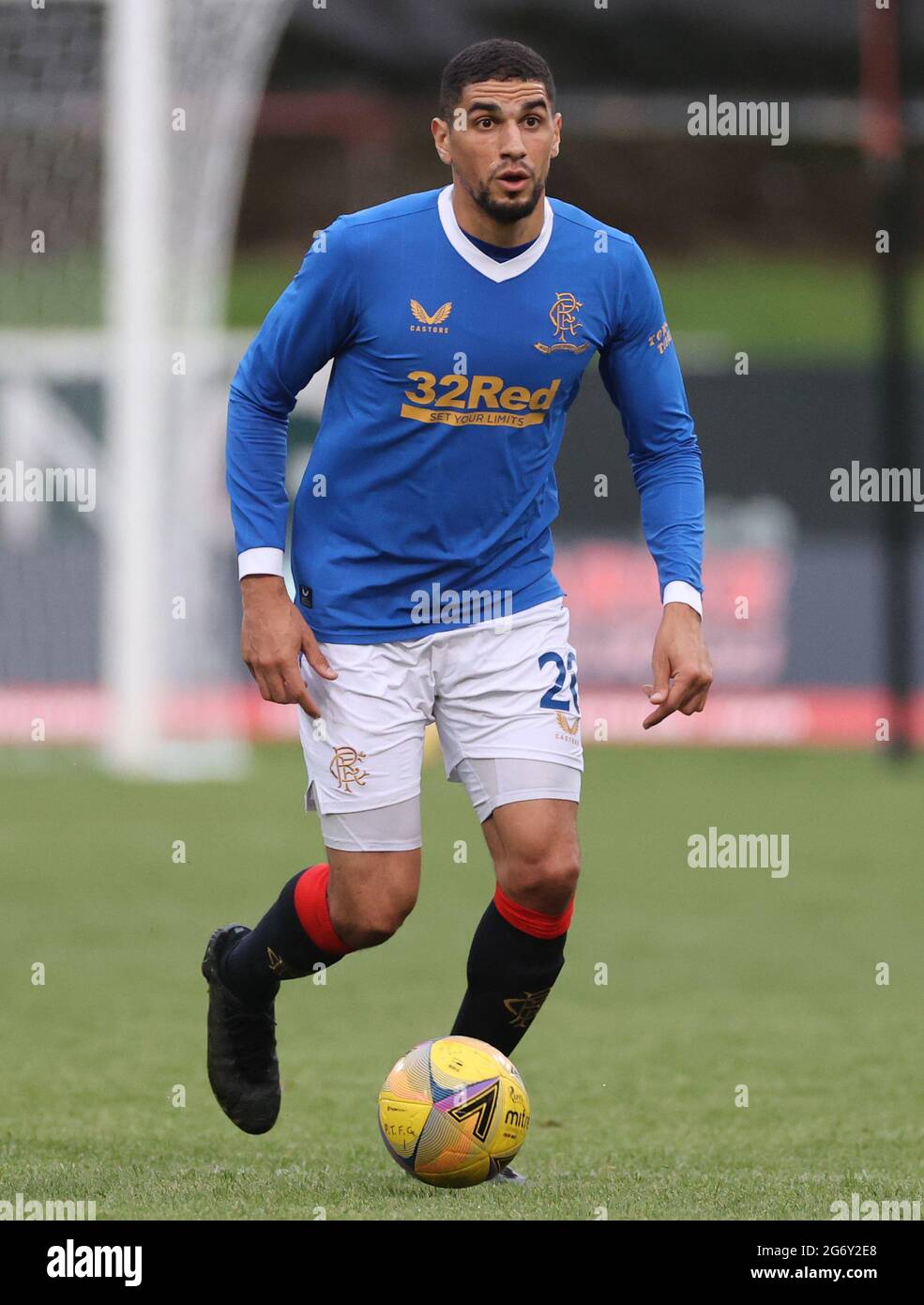 Rangers' Leon Balogun during the pre-season match at Firhill Stadium ...