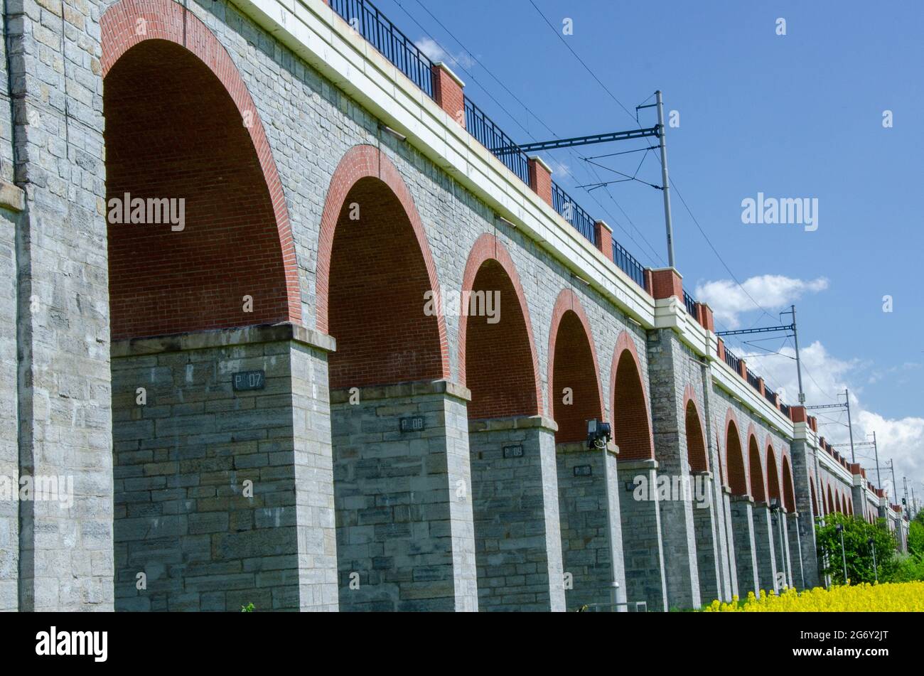 Beautiful scene of viaduct type of bridge Stock Photo - Alamy