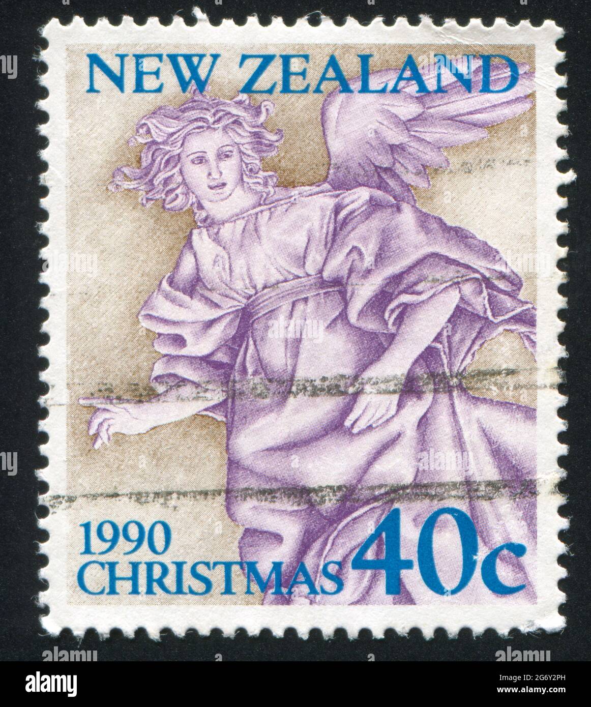 NEW ZEALAND - CIRCA 1990: stamp printed by New Zealand, shows angel ...