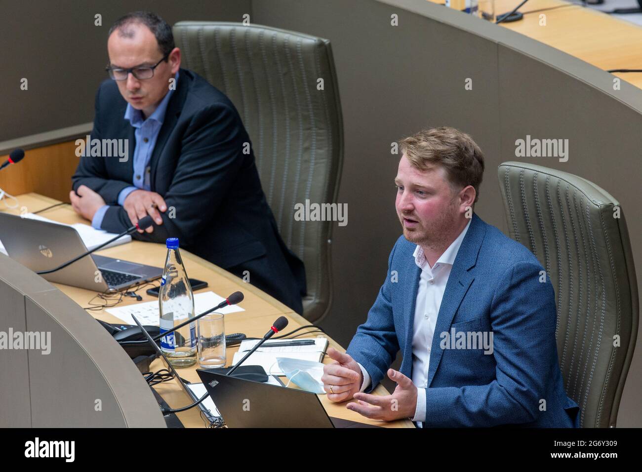 AECOM's William Leys and ABO's Jan de Vos pictured during a session of ...