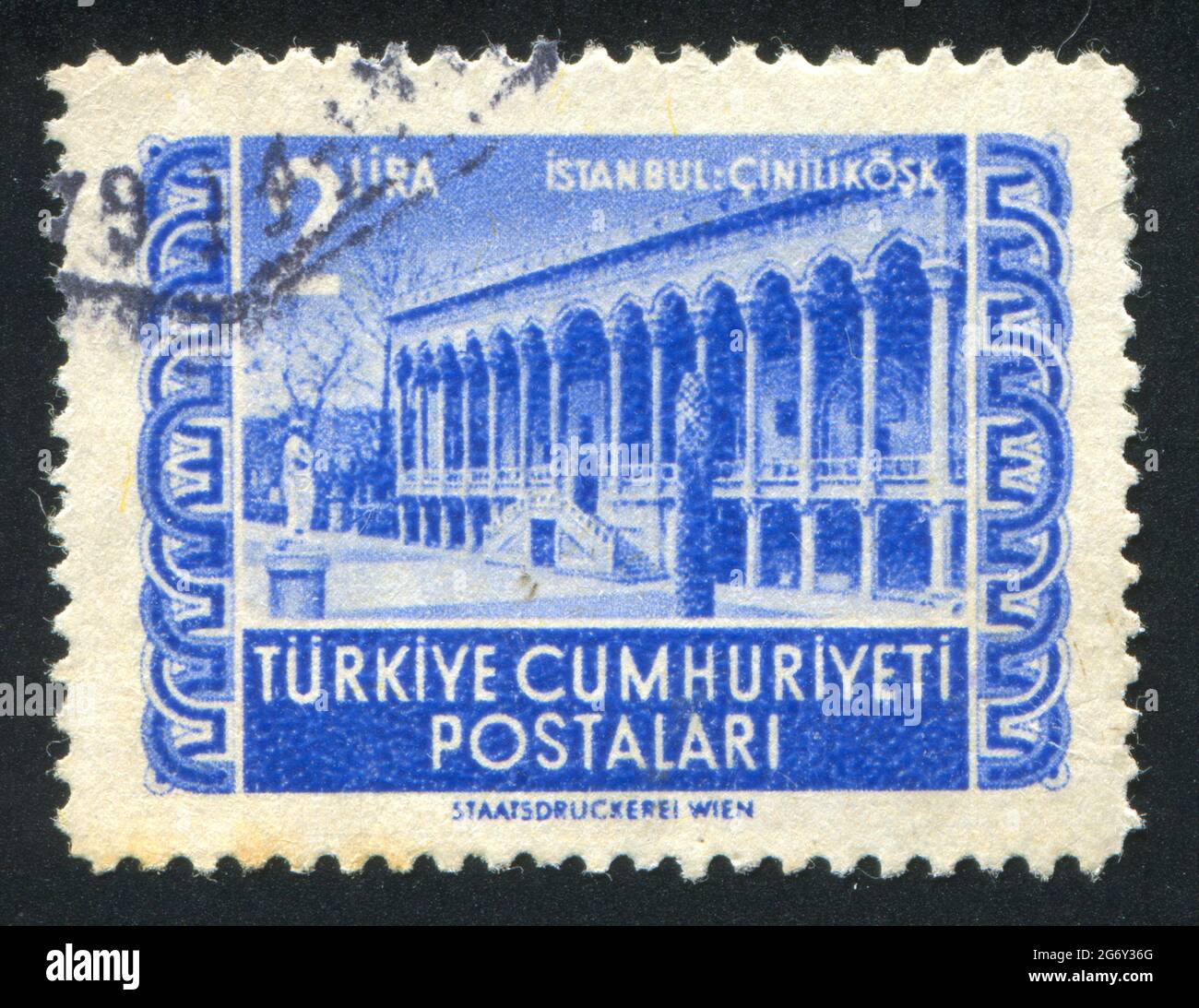 TURKEY - CIRCA 1952: stamp printed by Turkey, shows Tarsus Cataract ...