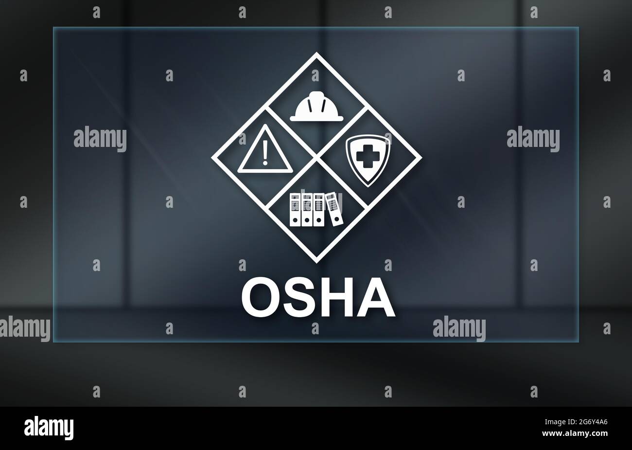 Osha concept on dark background Stock Photo - Alamy