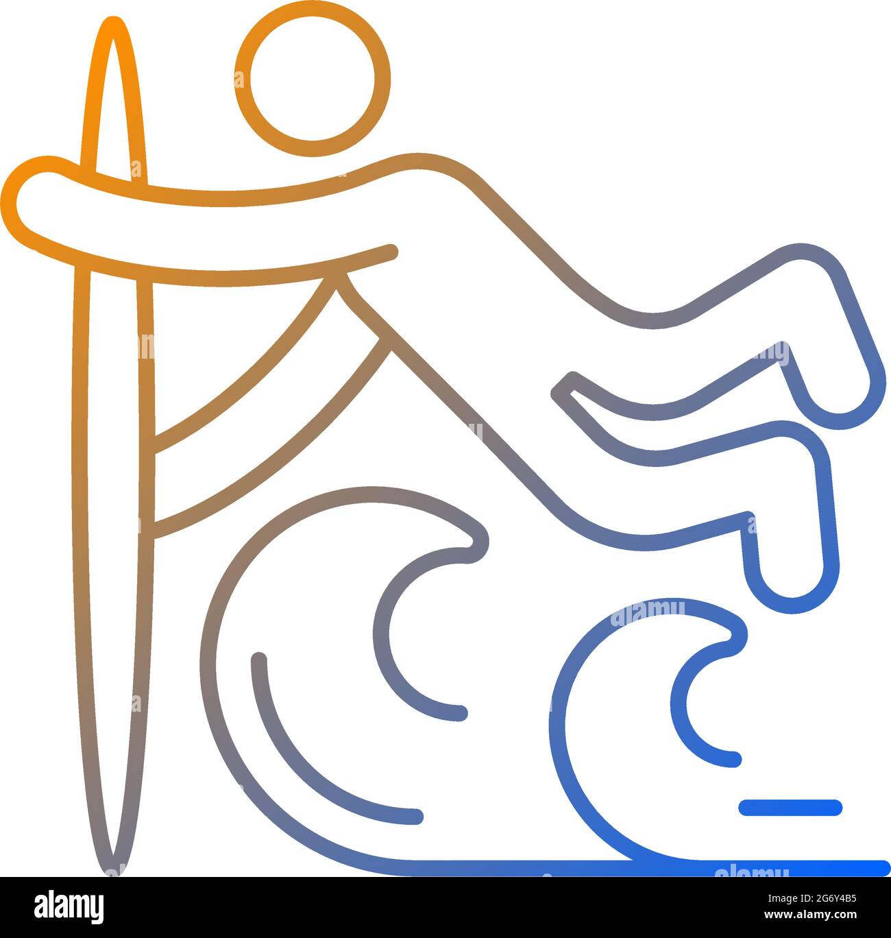 Superman surfing technique gradient linear vector icon Stock Vector Image & Art - Alamy