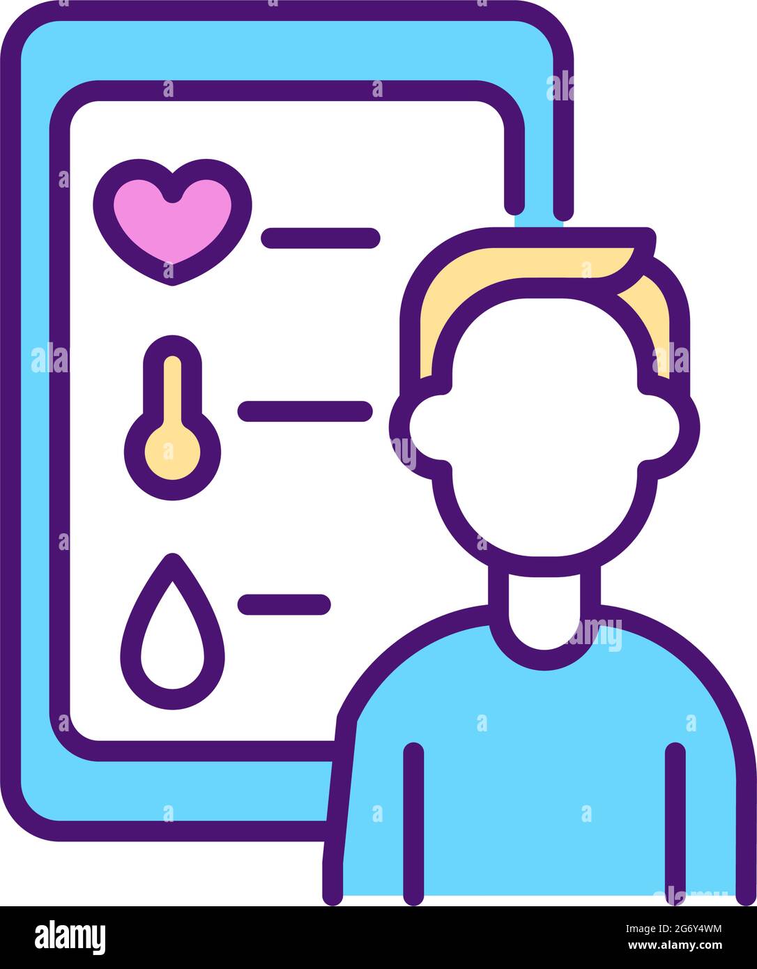 Health tracking systems RGB color icon Stock Vector Image & Art - Alamy