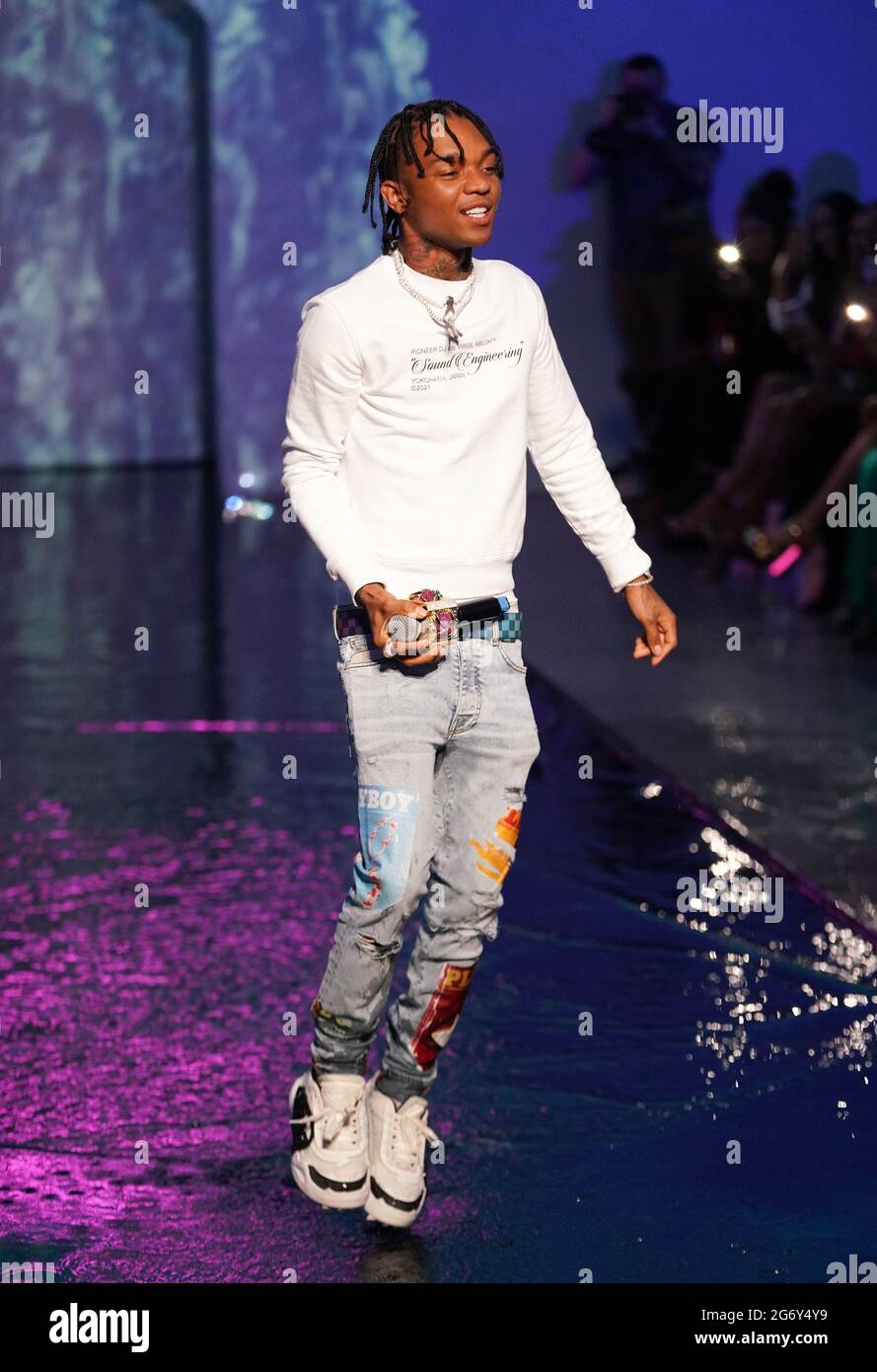 MIAMI BEACH, FLORIDA - JULY 08: Swae Lee performs onstage during ...