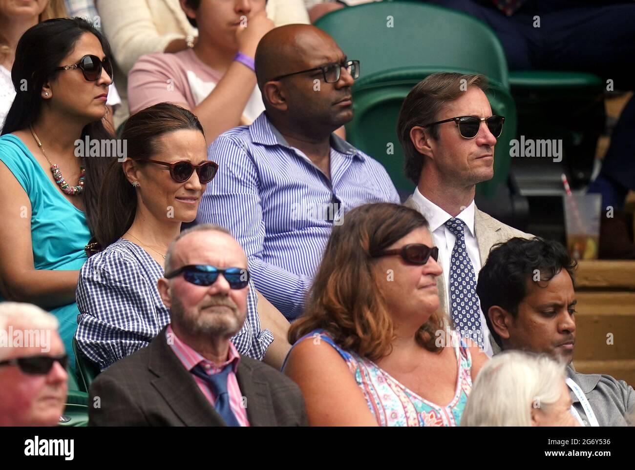 Pippa Middleton and James Matthews in the stands on day eleven of ...