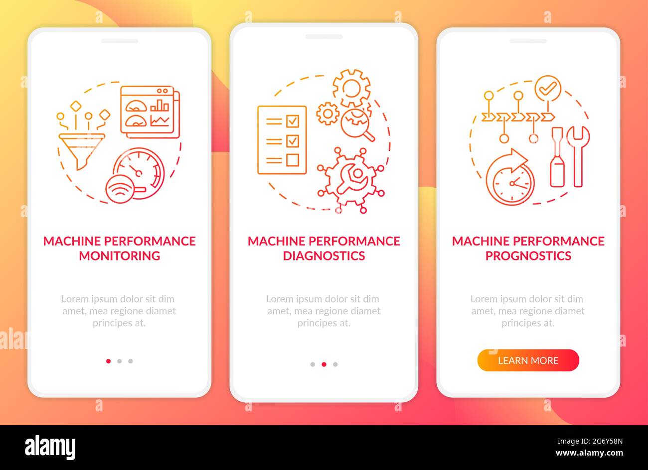 Digital twin tasks onboarding mobile app page screen Stock Vector Image & Art - Alamy