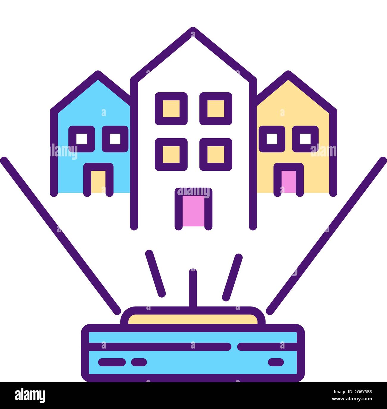 Virtual reality RGB color icon Stock Vector Image & Art - Alamy