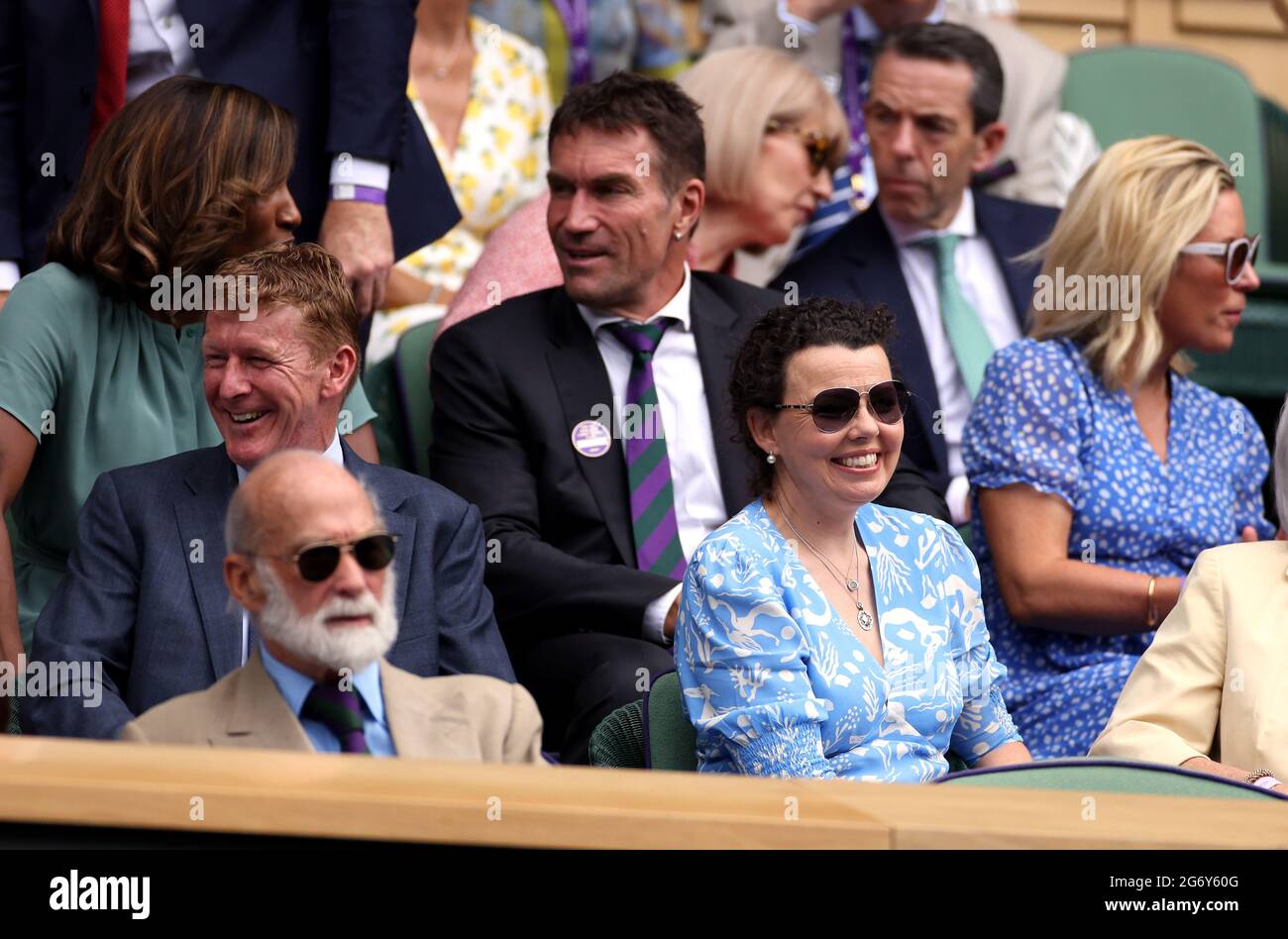 Tim Peake and Rebecca Peake in the royal box on centre court on day ...