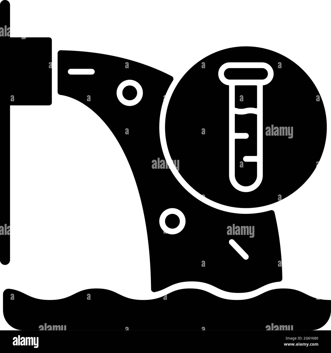 Water pollution control black glyph icon Stock Vector Image & Art - Alamy