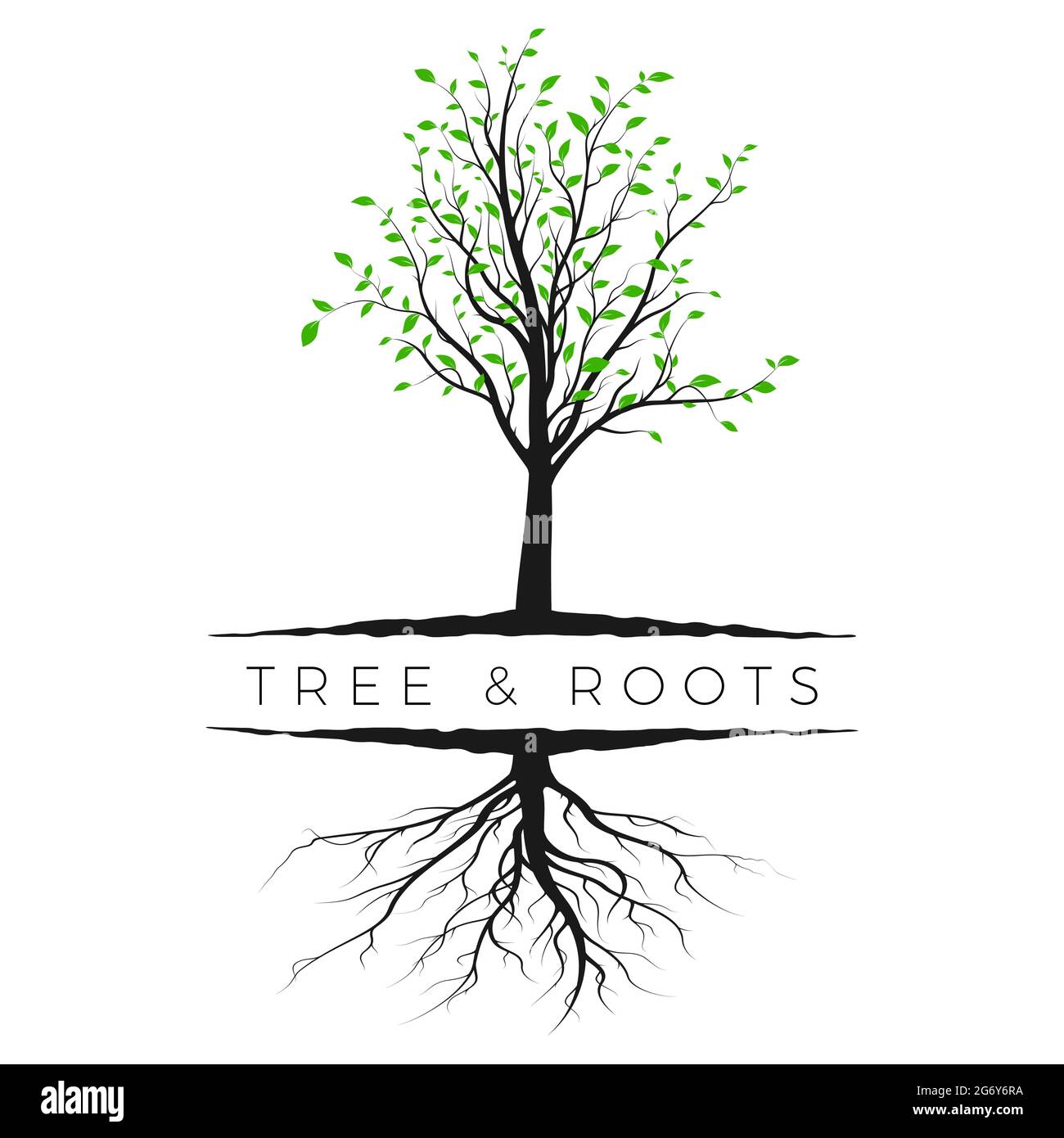 Tree Silhouette Roots Circle