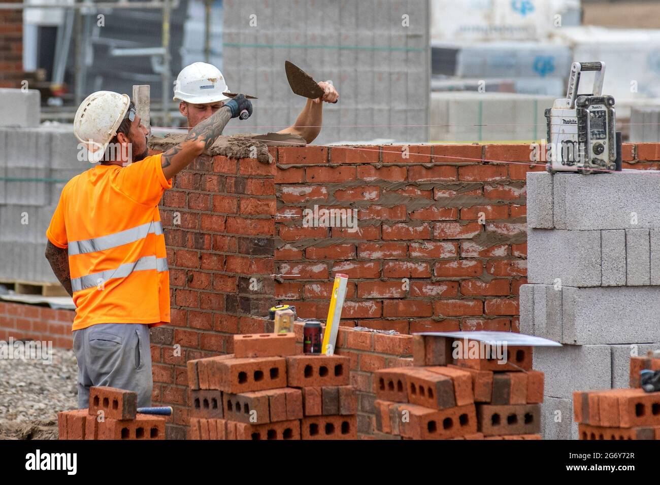 Stages of construction; Farington Mews large housing development Matrix ...