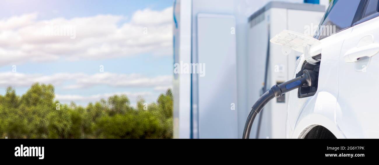 charging green energy for automobile to electric car for friendly ...