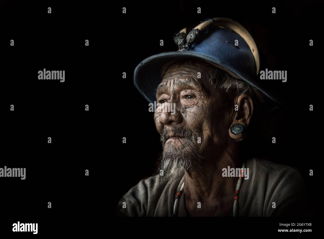 A Konyak tribesman looking thoughtful. DONEGAL, IRELAND: REMARKABLE ...