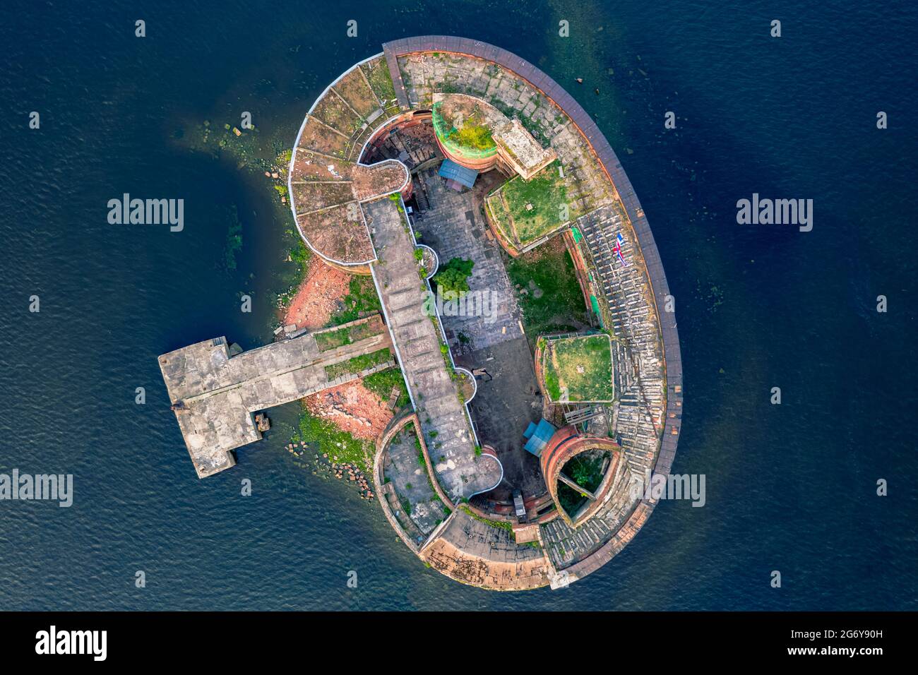 Fort Alexander on an artificial island in the Gulf of Finland near St ...