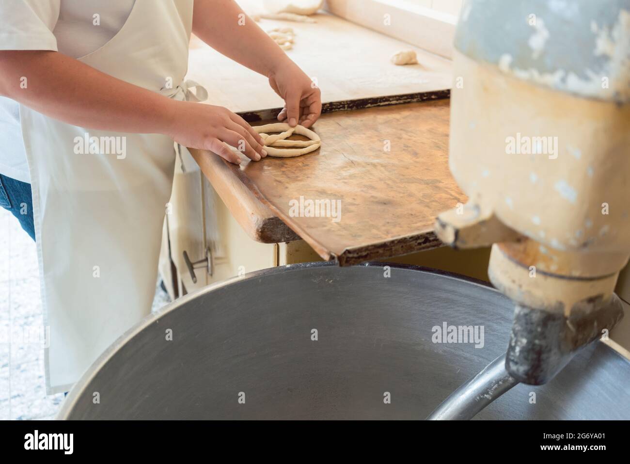 Traditional pretzel making hi-res stock photography and images - Alamy