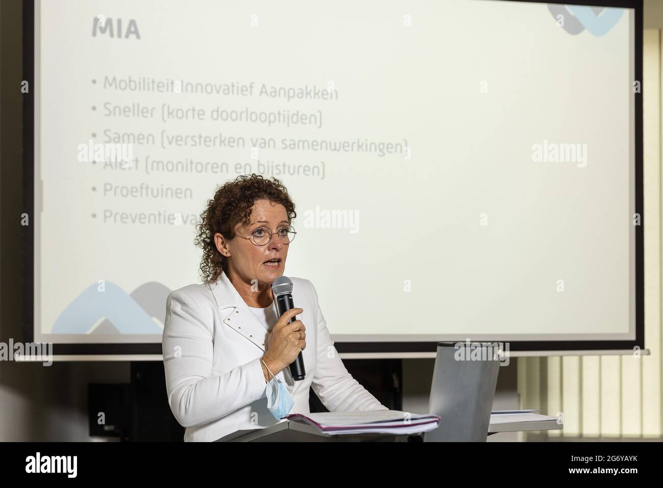 Flemish Minister of Mobility, Public Work Lydia Peeters pictured during ...