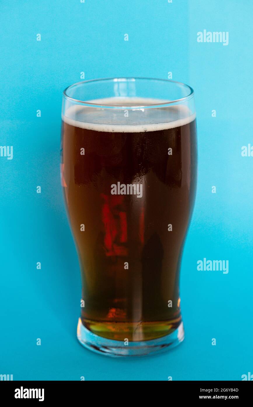 Beer in a pint glass Stock Photo - Alamy