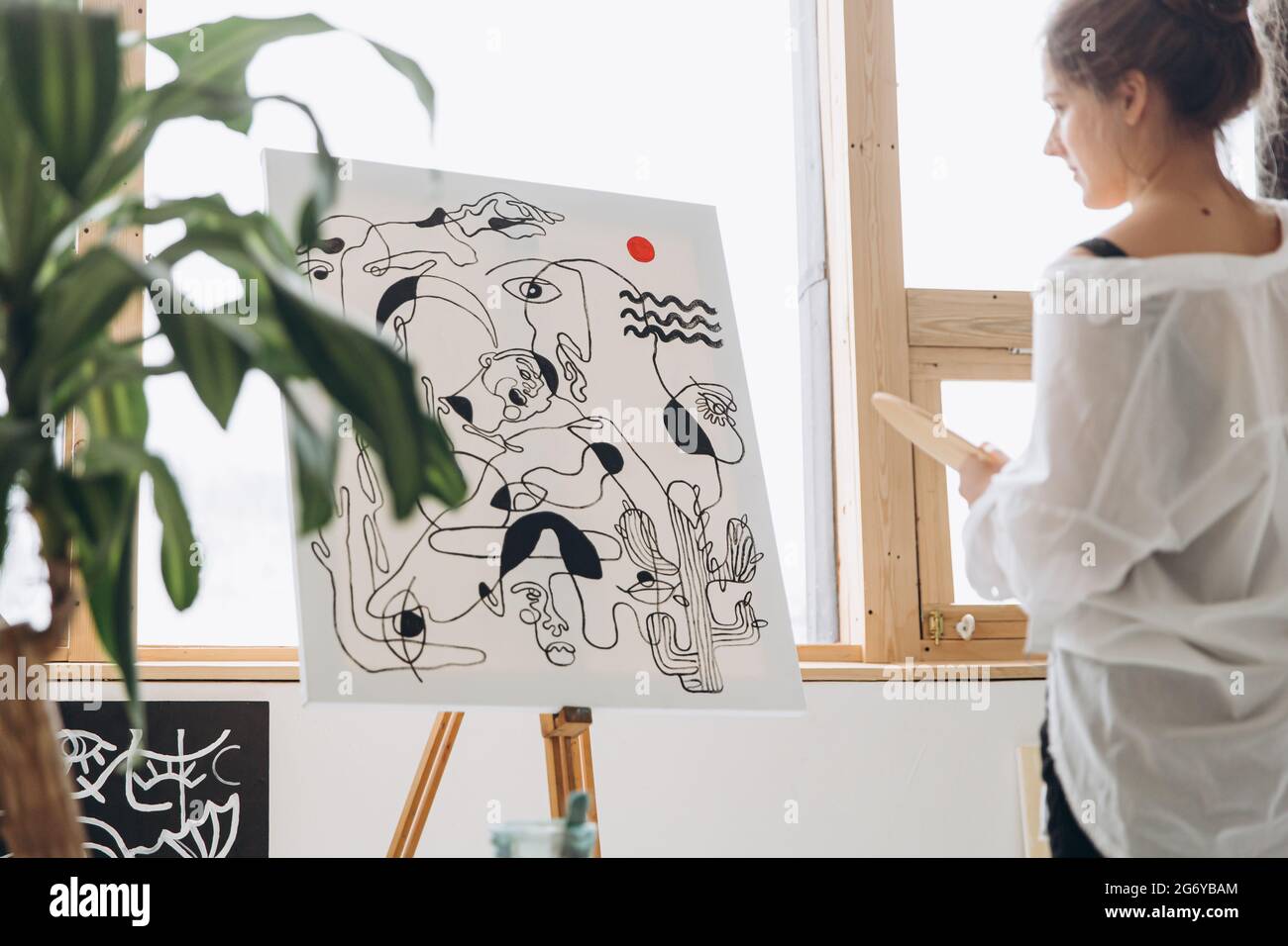 Art drawing canvas hi-res stock photography and images - Alamy