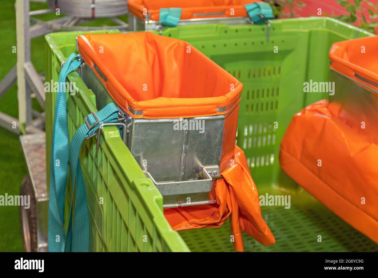 Bucket for Picking Fruits Produce Farm Equipment Stock Photo - Alamy