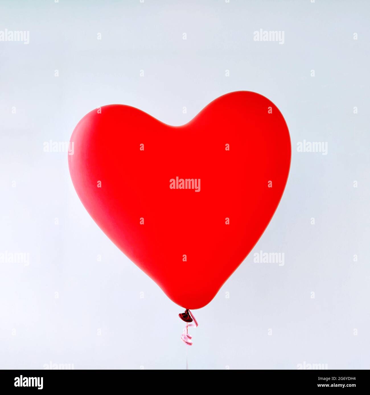 Red heart balloon template on white background. Abstract love symbol ...