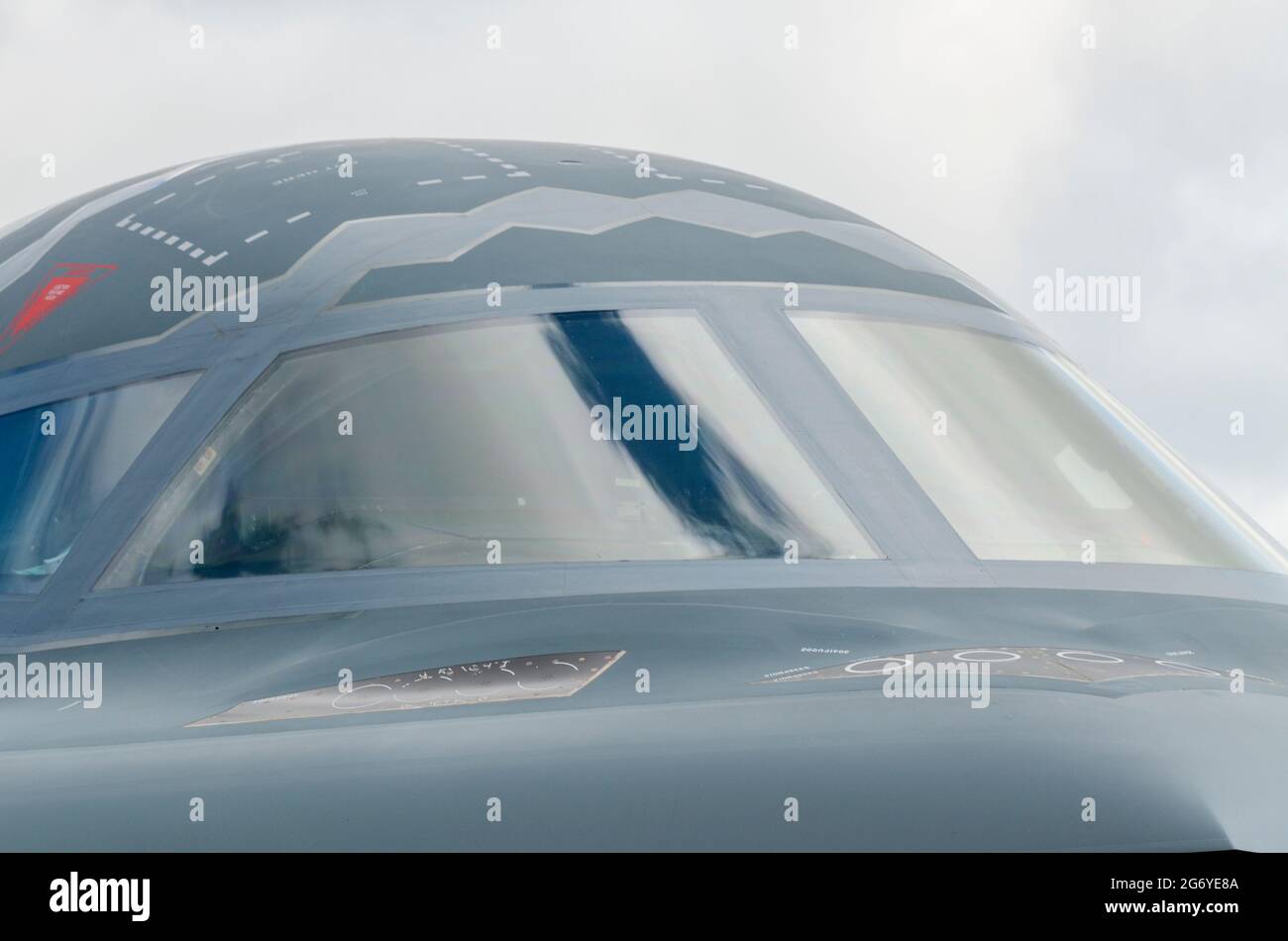 Cockpit of a Northrop Grumman B-2 Spirit stealth bomber at RAF Fairford ...