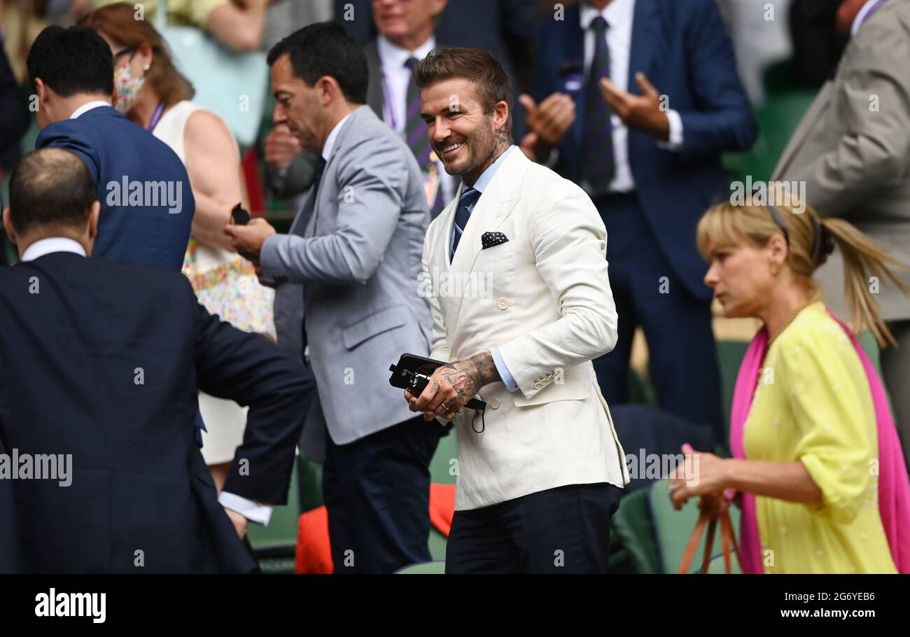 David beckham in royal box on centre court hi-res stock photography and ...